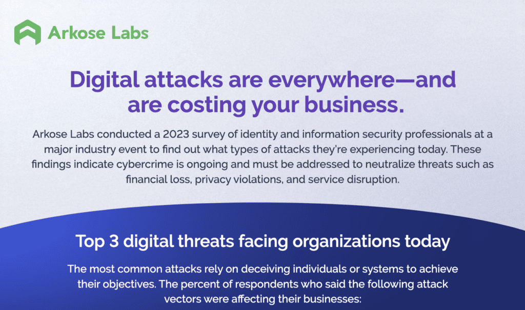 Survey Infographic Identity And Information Security Attacks Arkose Labs